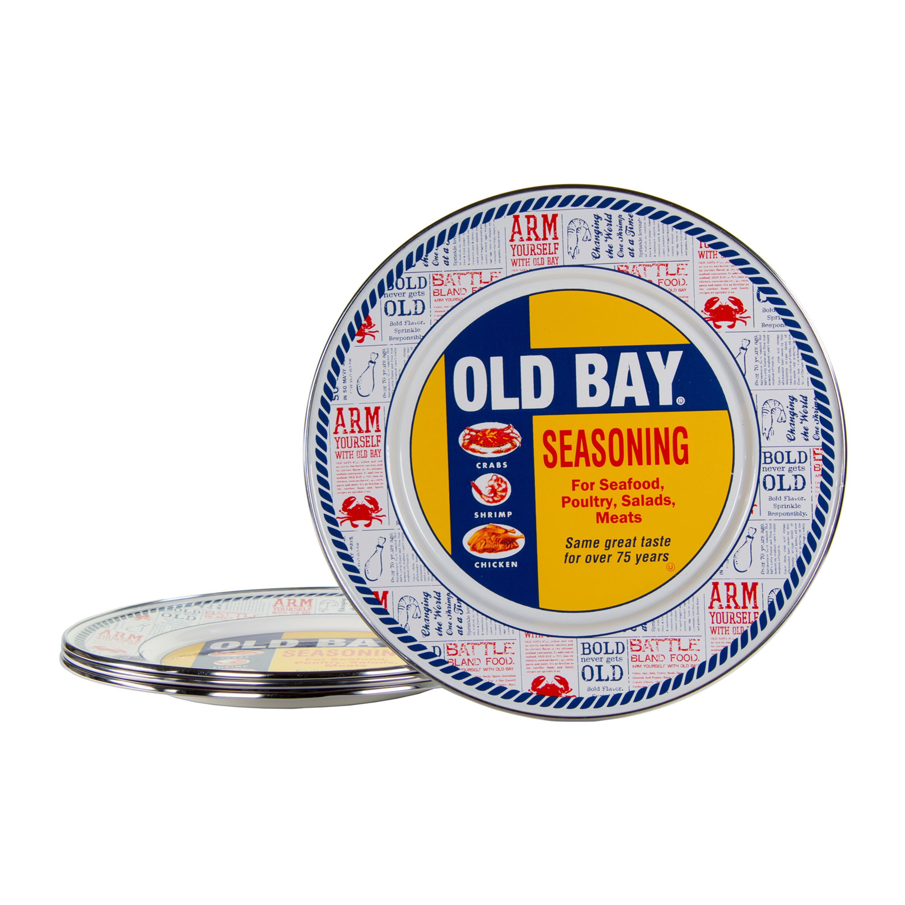 Golden Rabbit Old Bay Enamelware Collection Dinner Plate Set | Bass Pro ...